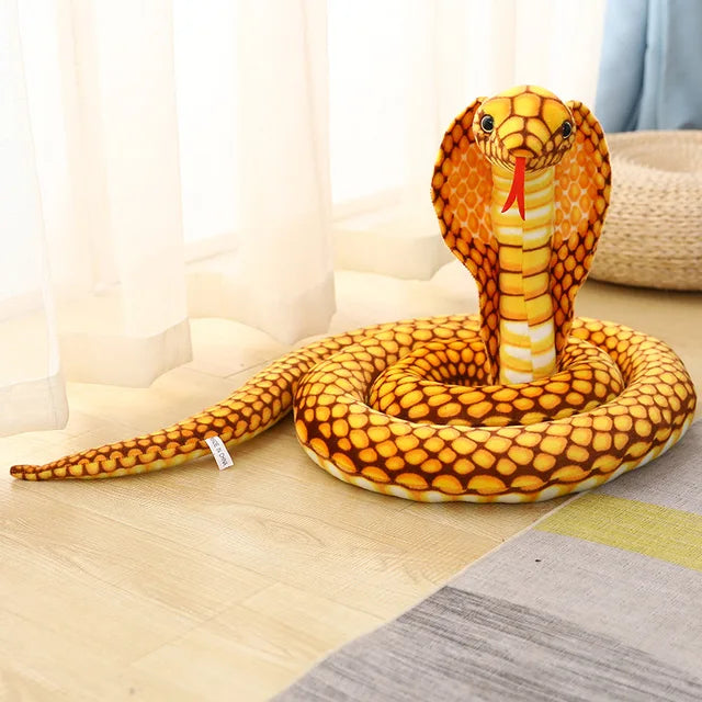 Realistic Cobra Snake Plush – PillowNap™