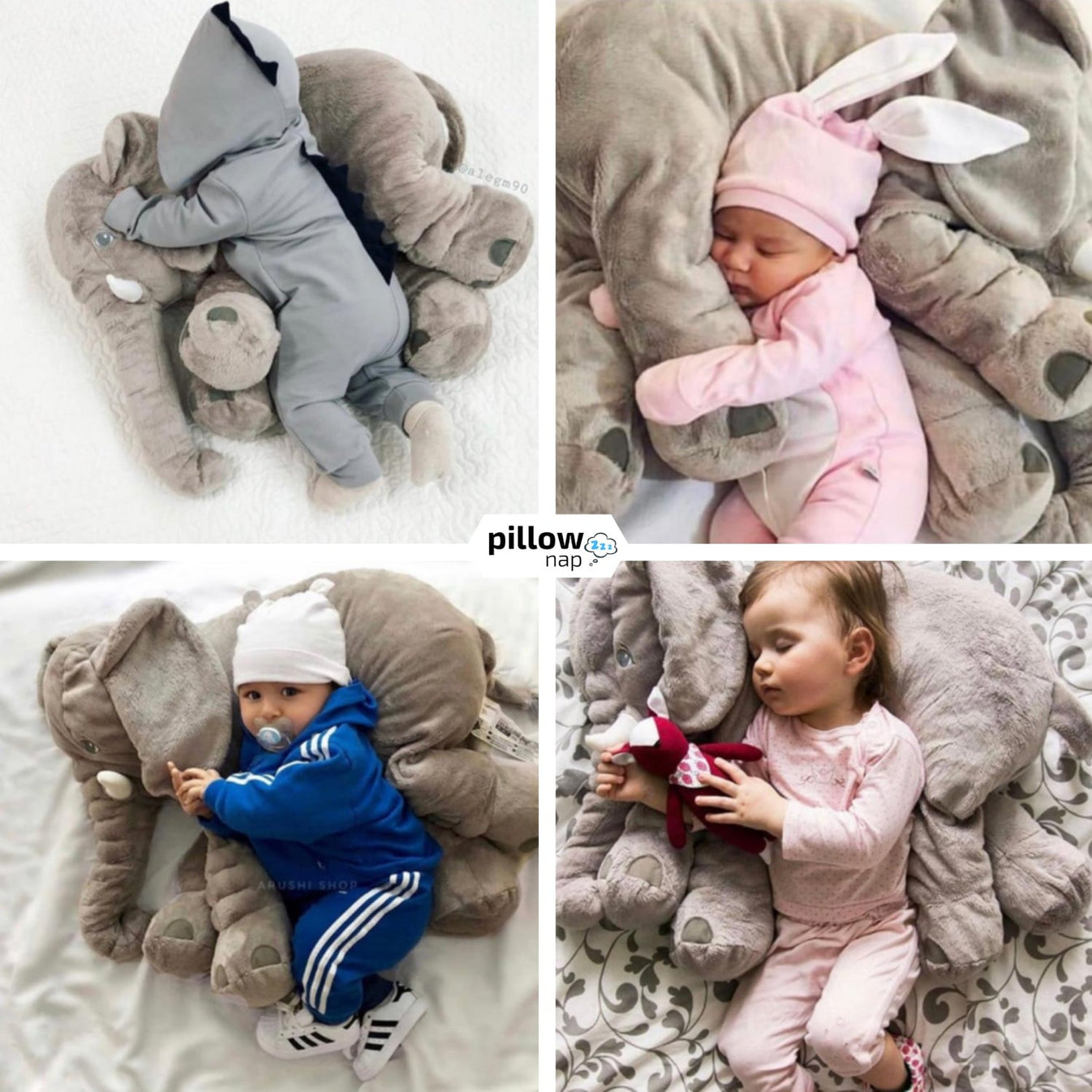Giant Elephant Pillow - 5 Colors - 3 Sizes 40cm, 60cm, 80cm – PillowNap™